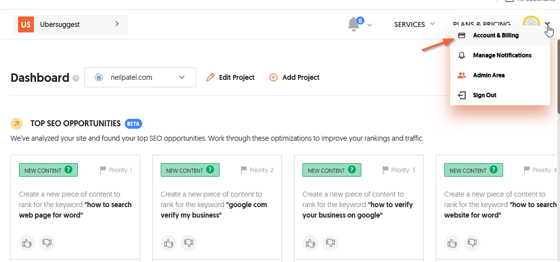 How to Change Login or Access Type in Ubersuggest – Ubersuggest
