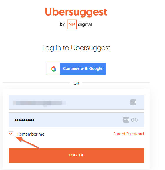 How to Change Login or Access Type in Ubersuggest – Ubersuggest
