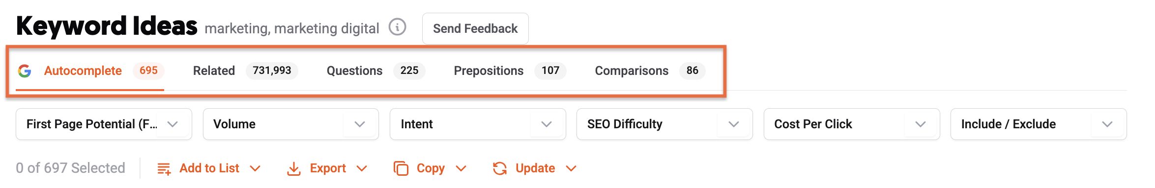 How to Get Keyword Ideas Using the Keyword Research – Ubersuggest