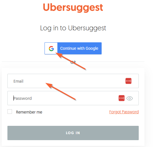 How to Change Your Login Method in Ubersuggest – Ubersuggest